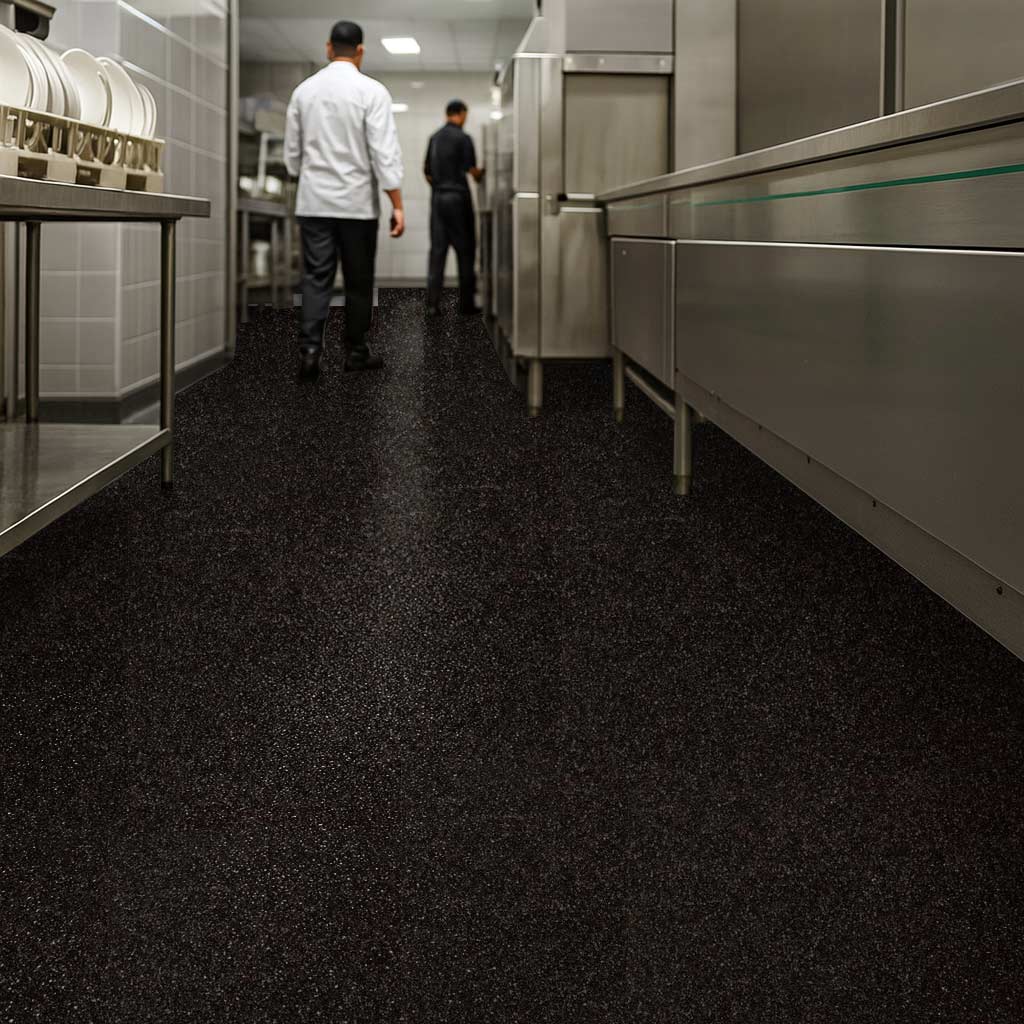 Vinyl Safety Flooring – Slip Resistant, PUR Finish, Biotite