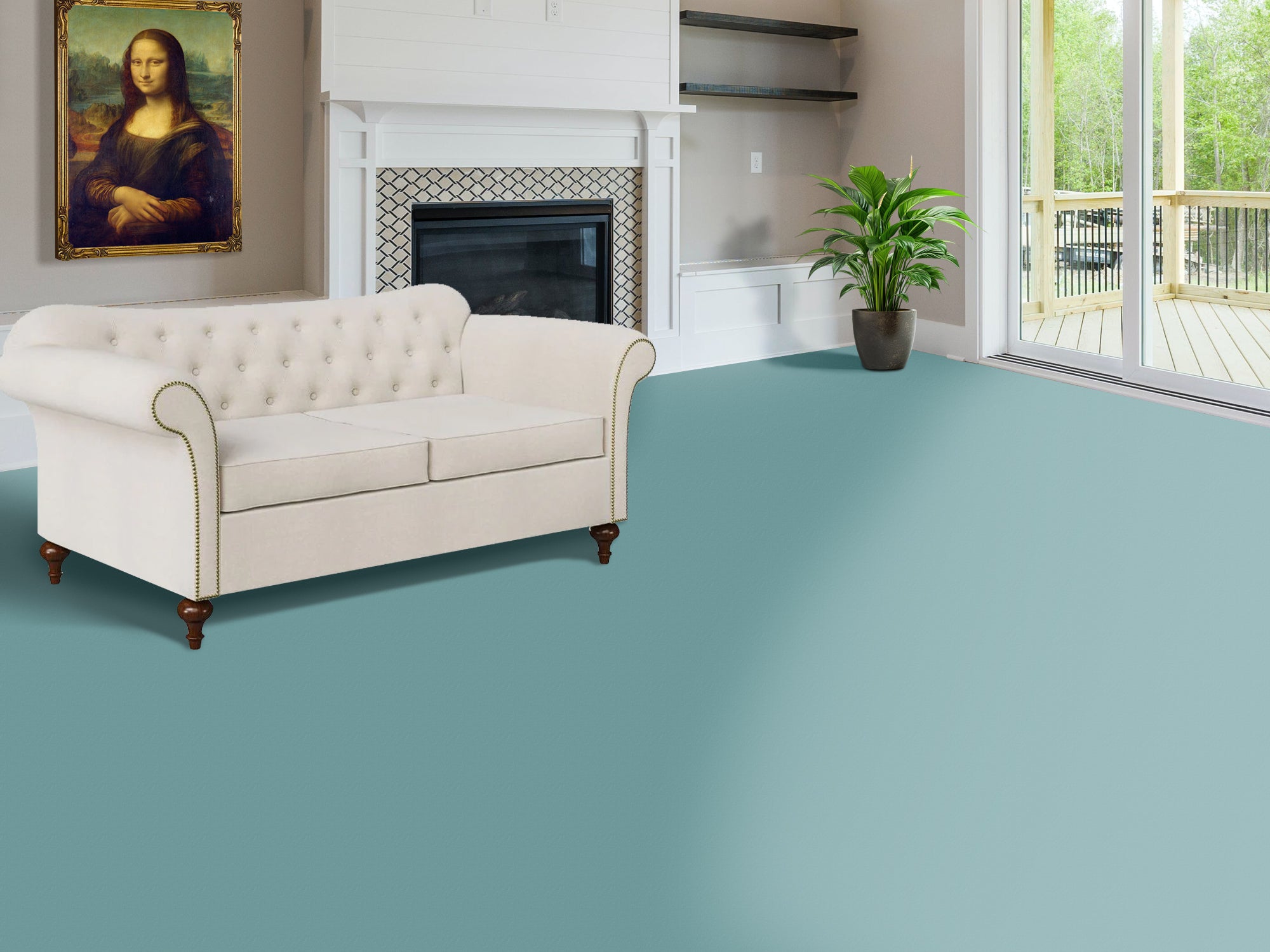 Azure Dream Vinyl Flooring Roll - Linear Metre
