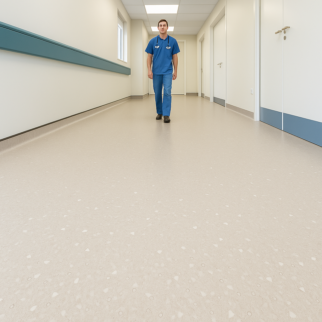 FloresistPro SD Conductive Vinyl Sheet Floor Covering Roll – Mortar, 2