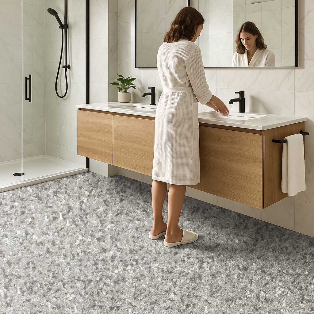 Omnaflor Vinyl Flooring Roll – Grey Fusion, 2mm, PUR Surface